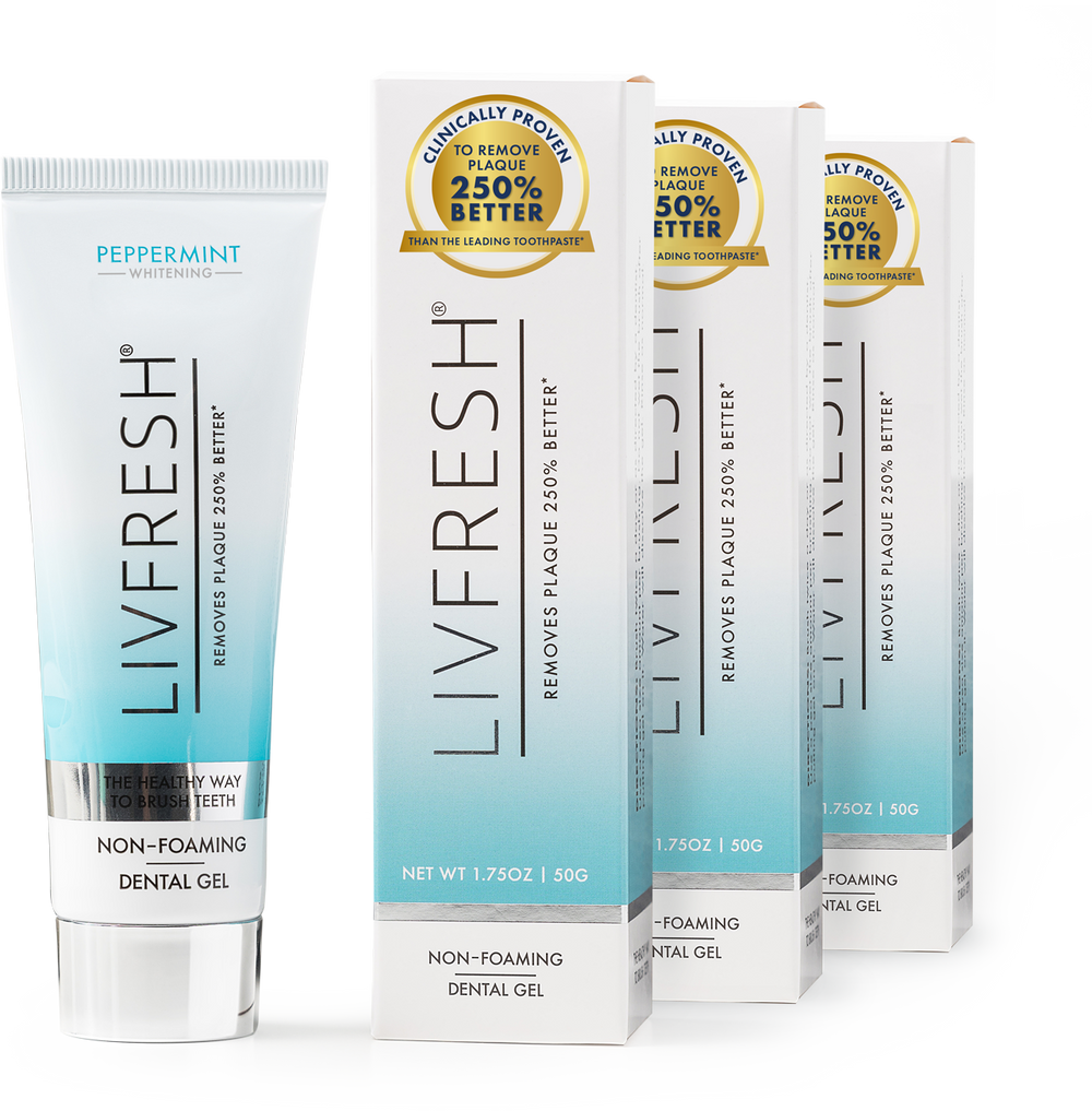 LIVFRESH Peppermint Dental Gel Toothpaste