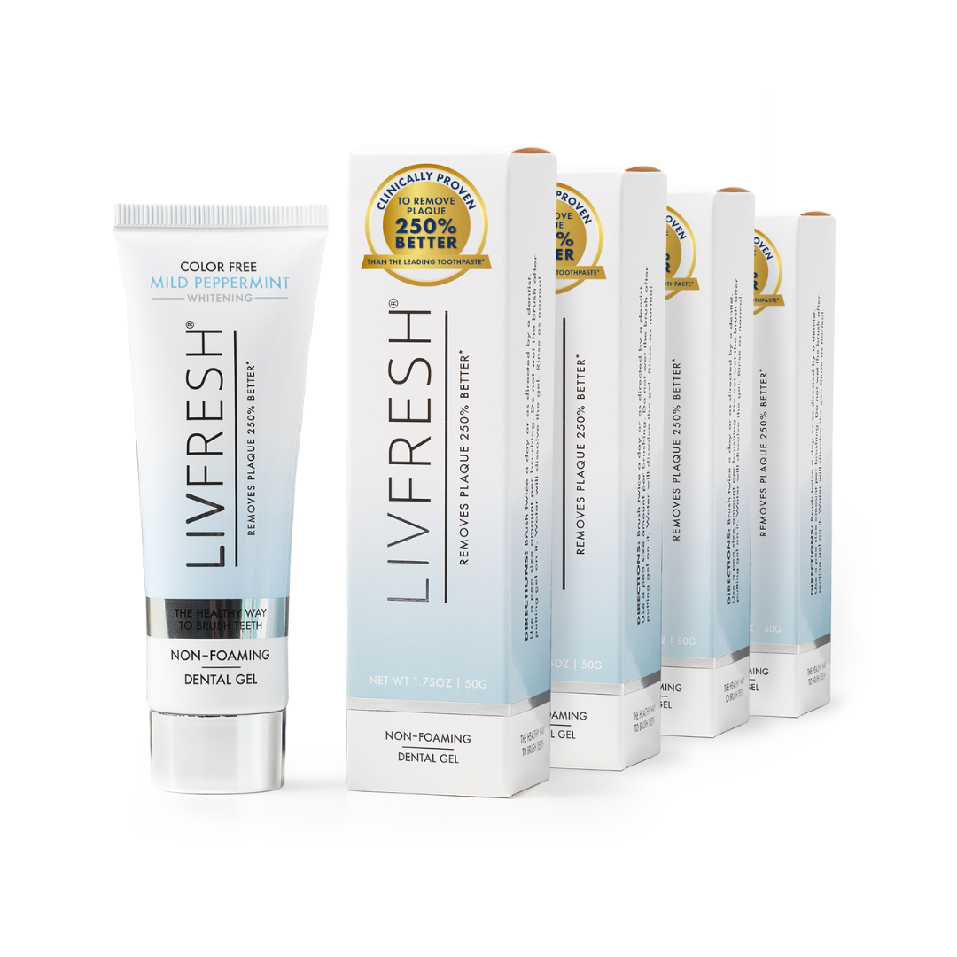 LIVFRESH Dental Gel Toothpaste - Mild Peppermint
