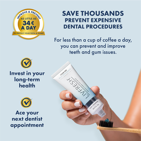 LIVFRESH Dental Gel Toothpaste - Mild Peppermint